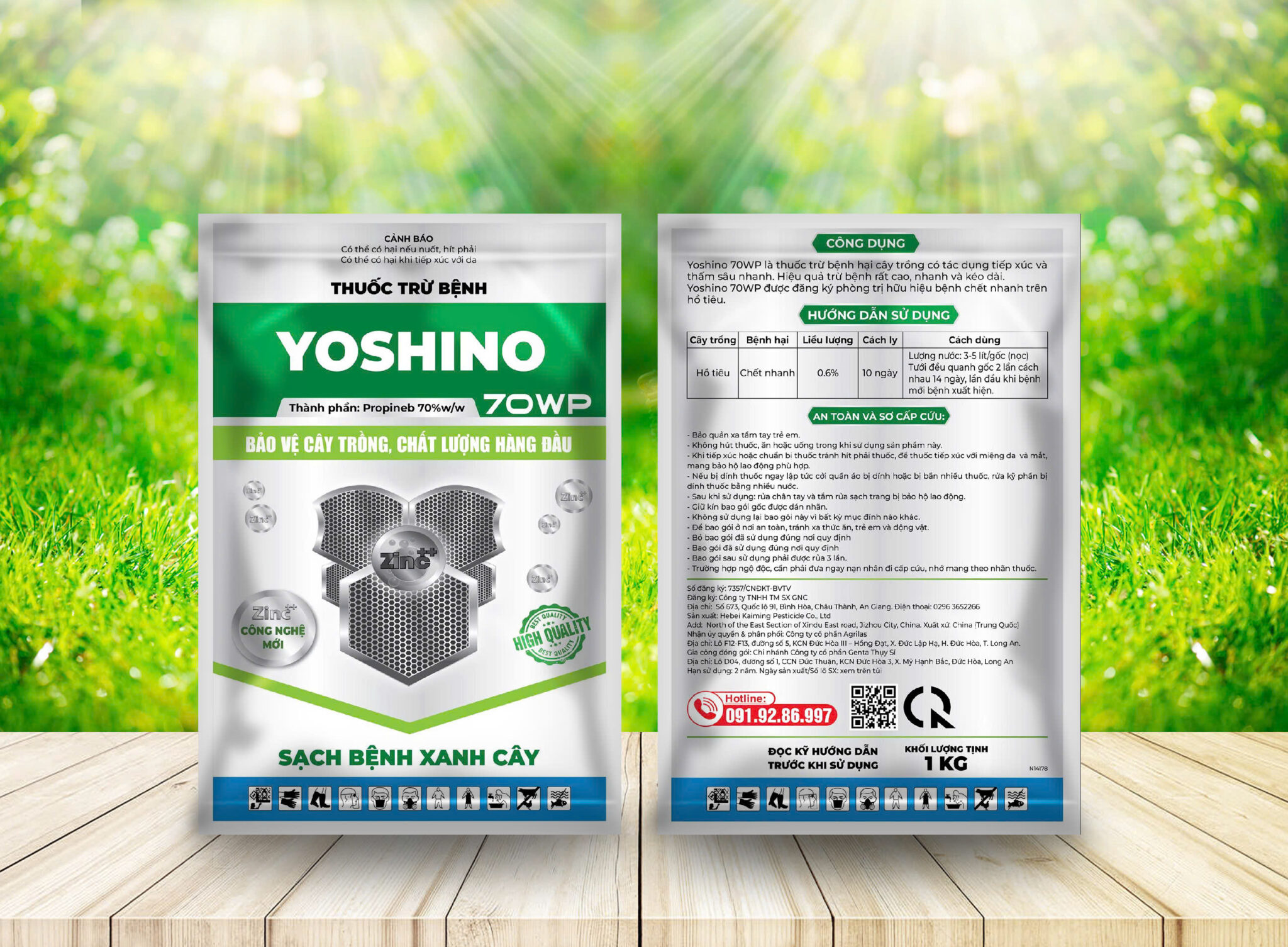 Thuốc trừ bệnh YOSHINO 70WP - CÔNG TY CỔ PHẦN NÔNG NGHIỆP QATAR CHEMICAL